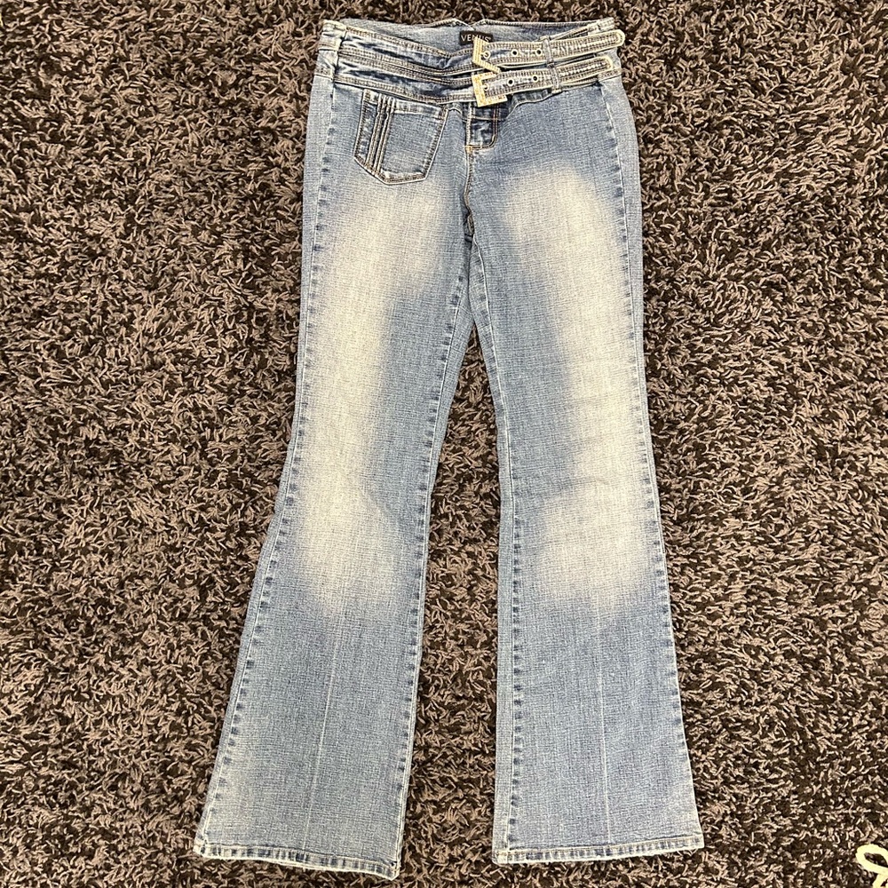 Venus Early 2000s Low Rise Flare Jeans - Gem